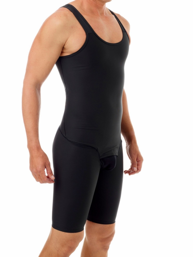 Mens Compression Bodysuit Shaper - Girdle for Gynecomastia Belly Fat ...