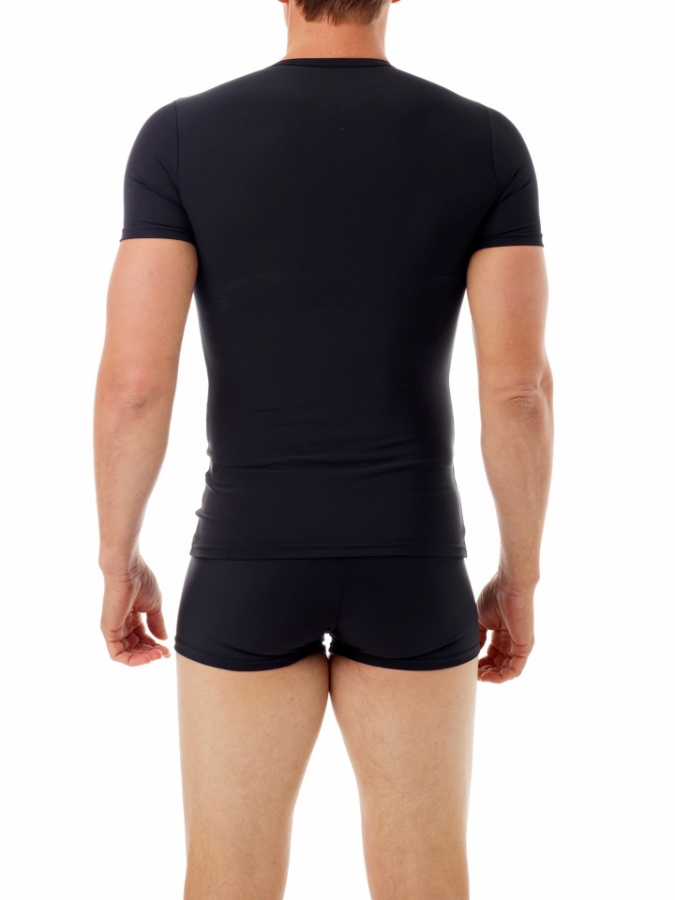Microfiber Compression Crew Neck Shirt with Short Sleeves | Underworks