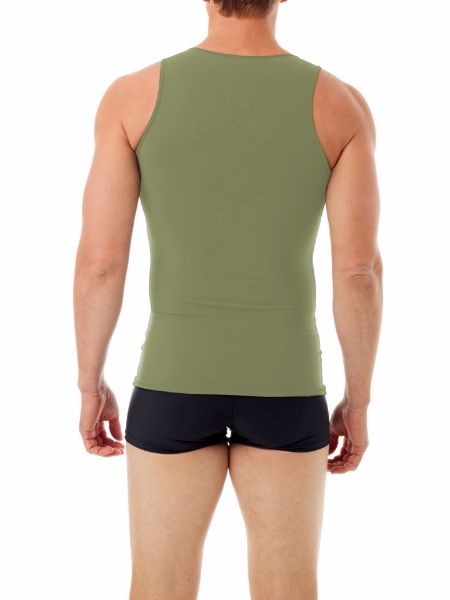 Microfiber Compression Tank Men Compression Shirts Girdles Chest Binders Hernia Garments