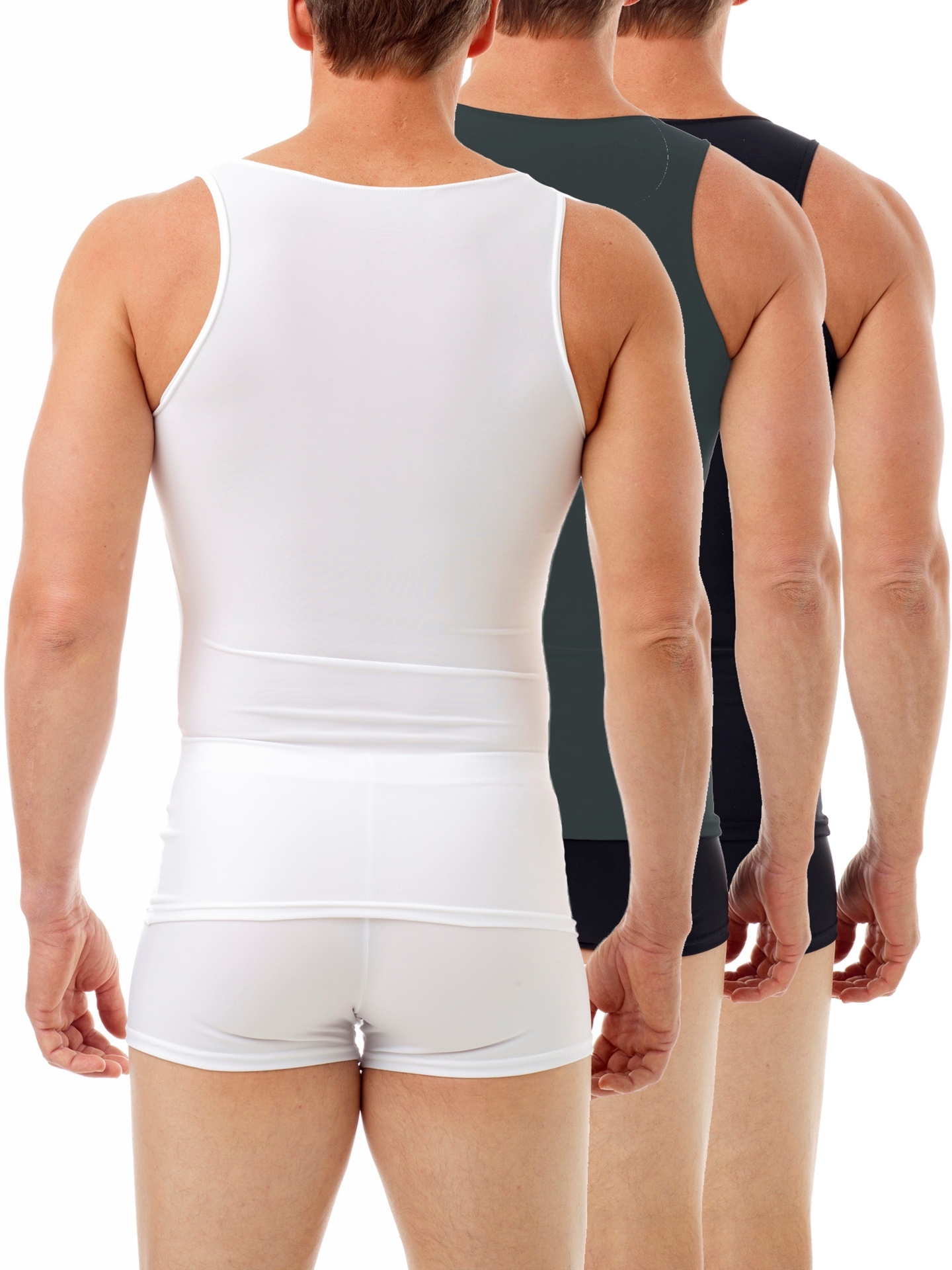 Microfiber Compression Tank 3 Pack Men Compression Shirts Girdles