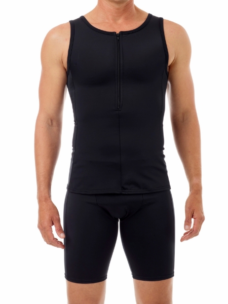 Sleeveless Swim Top. Men Compression Shirts, Girdles, Chest Binders ...